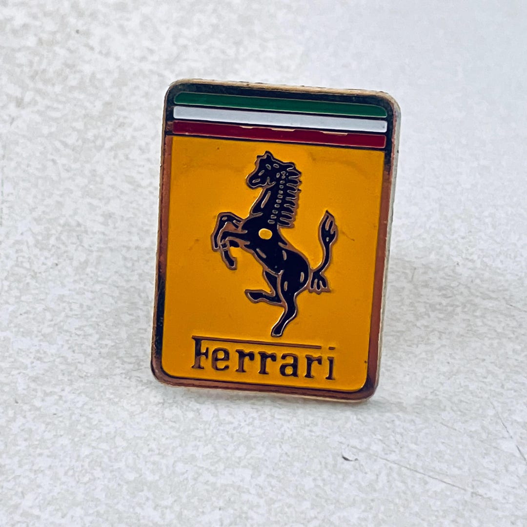 Vintage FERRARI Logo Emblem Lapel Pin, Enamel Pin, Pinback, Hat Pin ...
