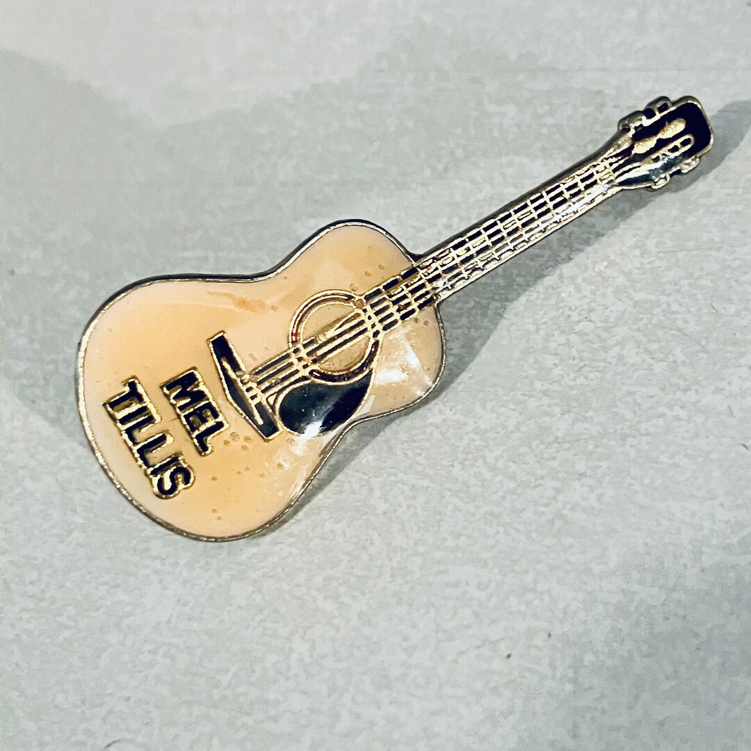 Vintage MEL TILLIS Guitar Pin, Enamel Pin, Lapel, Hat, Pinback, Music ...