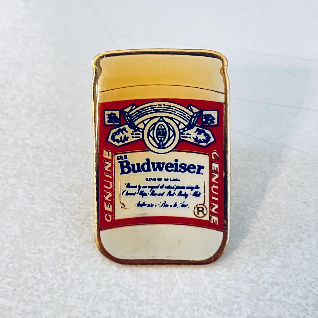 Vintage BUDWEISER Beer Can Lapel Pin, Enamel Pin, Pinback, Bartender ...