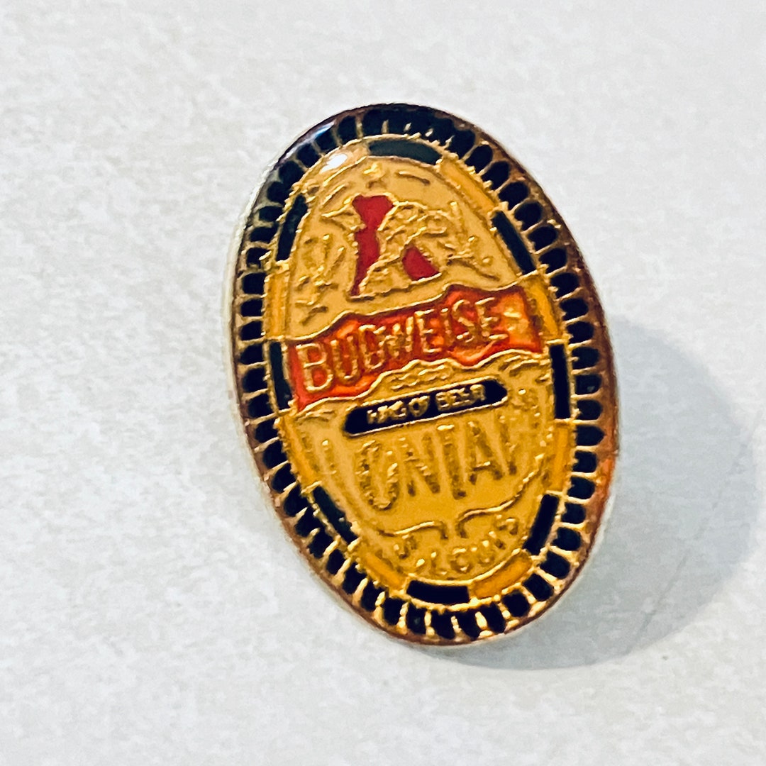 Vintage BUDWEISER King of Beers on Tap Lapel Pin, Enamel Pin, Pinback ...