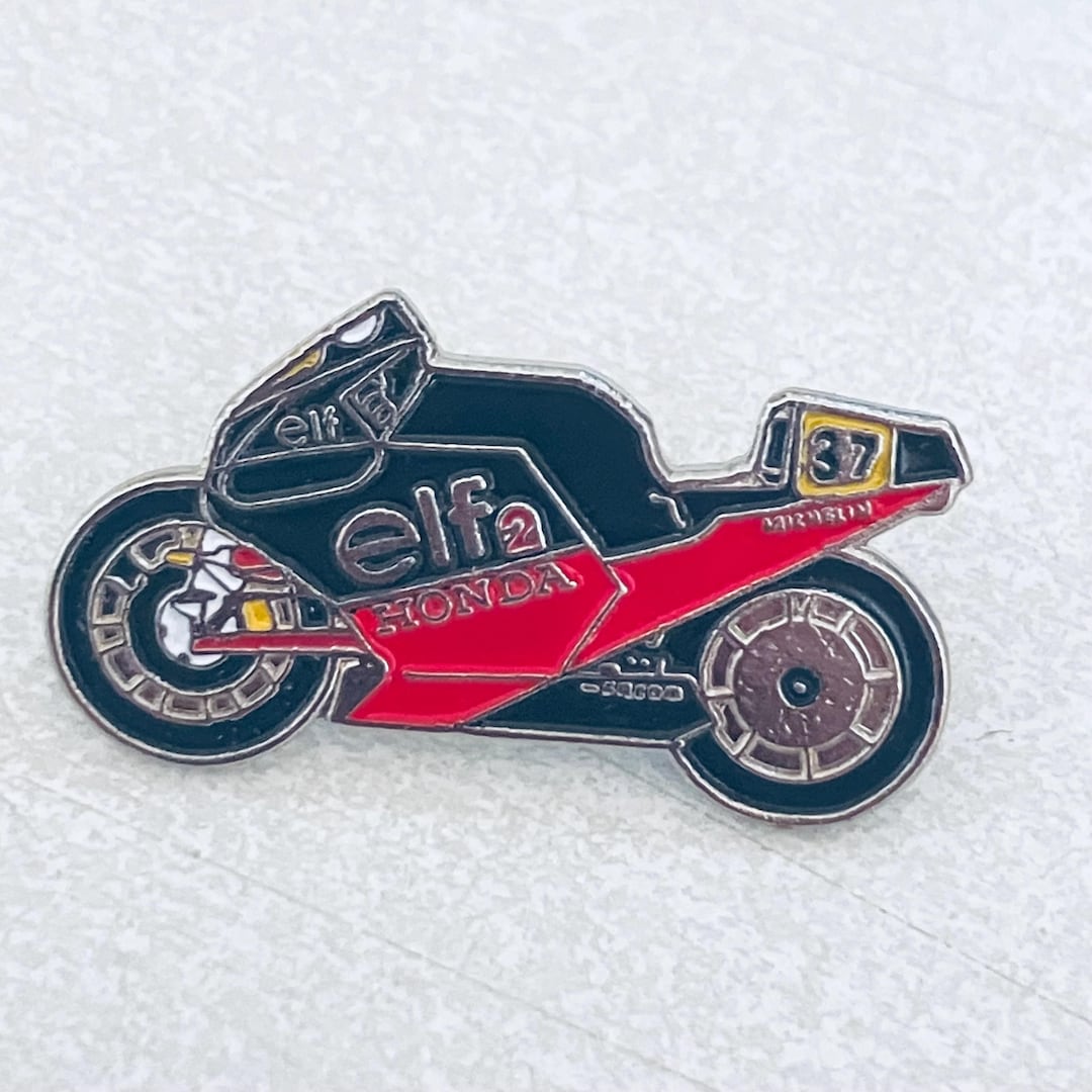 Vintage HONDA ELF-2 1984 Motorcycle Lapel Pin, Enamel Pin, Pinback, Hat ...