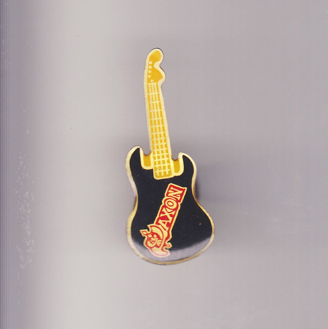 Vintage SAXON Guitar Lapel Pin Enamel Pin Pinback Hat Pin - Etsy