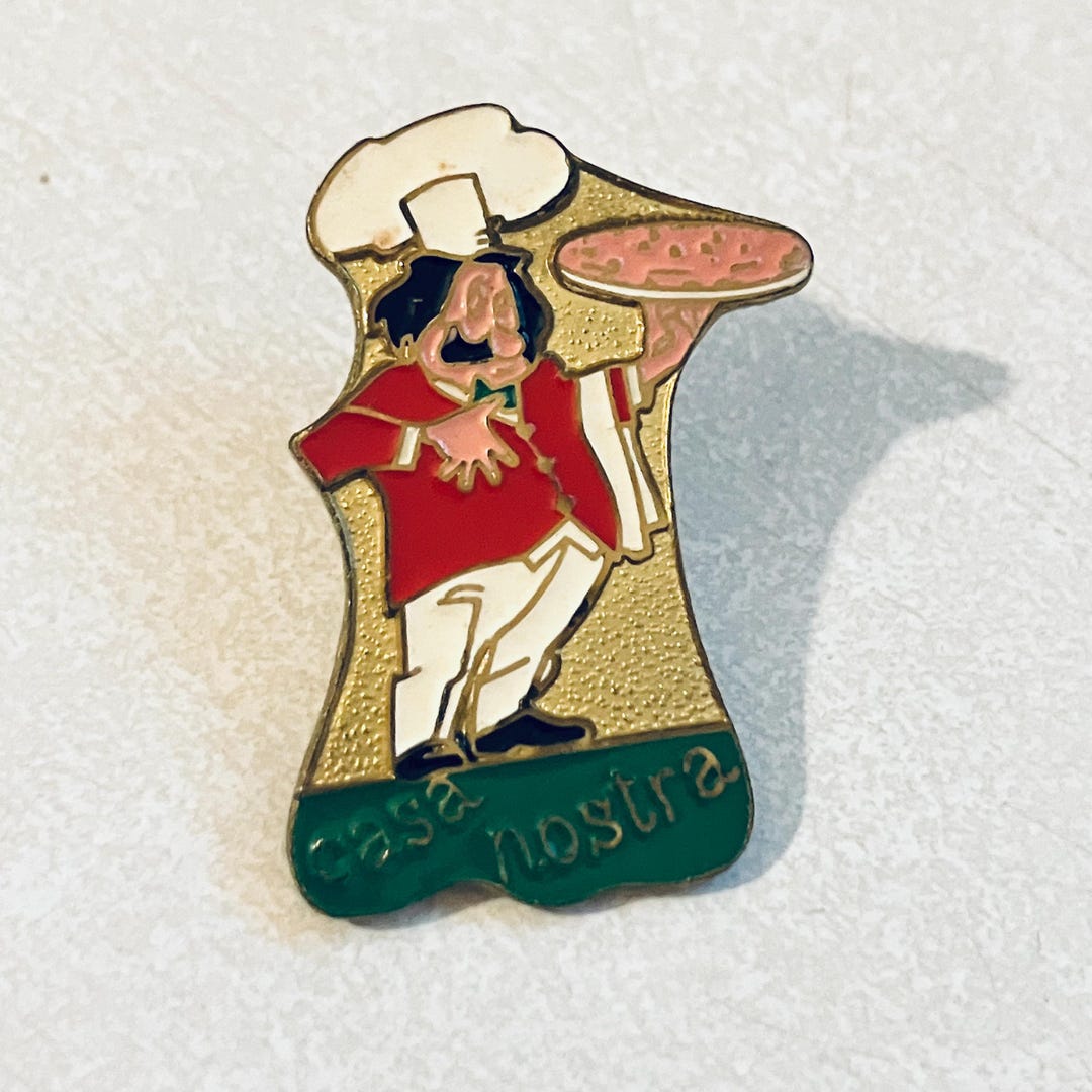 Vintage PIZZA CHEF Lapel Pin, Enamel Pin, Pinback, Hat Pin, 80s ...