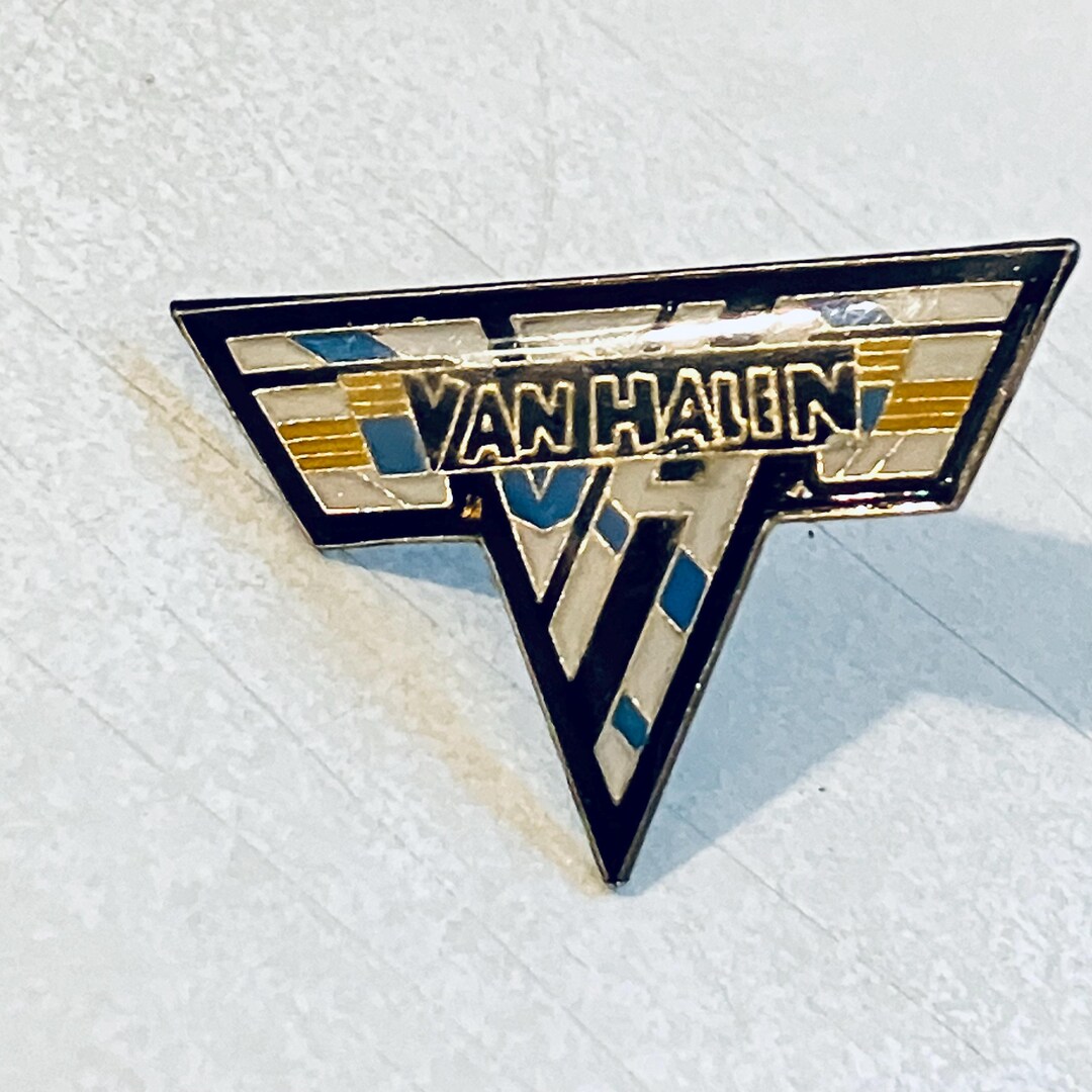 Vintage VAN HALEN Lapel Pin, Enamel Pin, Pinback, Hat Pin, Def Leppard ...