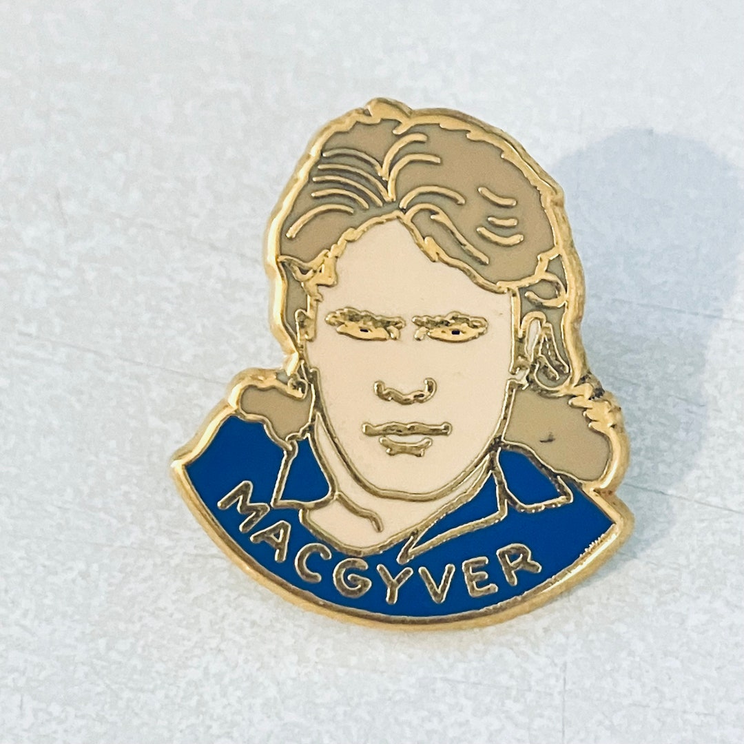 Vintage Rare MACGYVER Logo Lapel Pin, Enamel Pin, Pinback, Hat Pin, 80s, Die Hard, Miami Vice ...