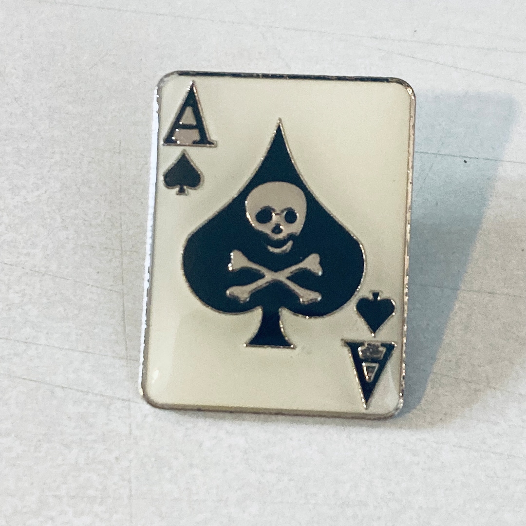 Vintage ACE of SPADES Lapel Pin, Enamel Pin, Pin Back, Hat Pin, 70s ...