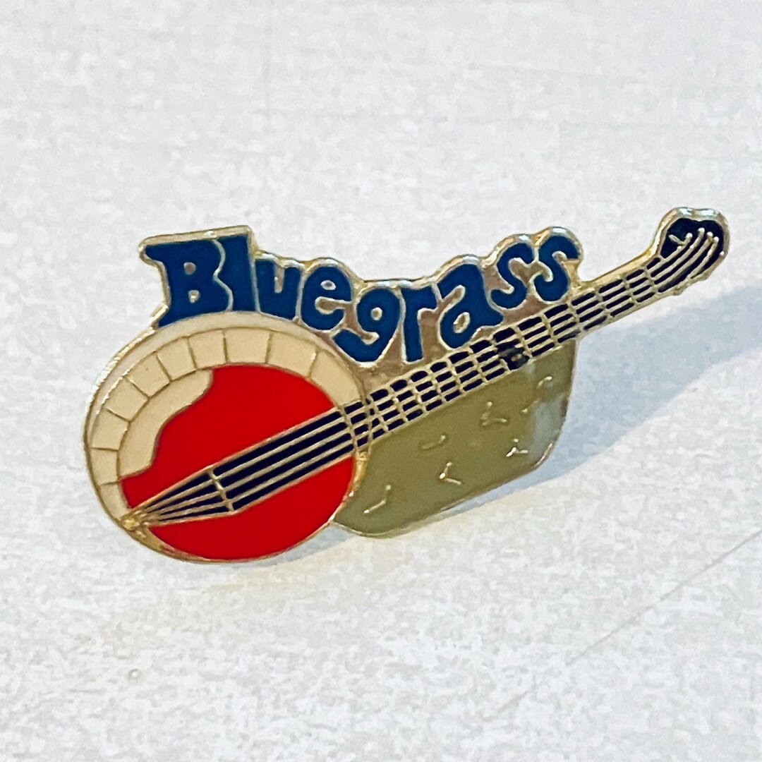 Vintage BANJO Bluegrass Pin, Enamel Pin, Lapel, Hat, Pinback, Music ...