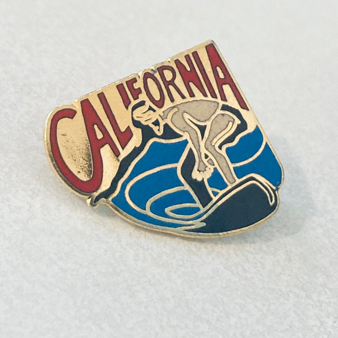 Vintage CALIFORNIA SURFER DUDE Lapel Pin Enamel Pin Hat Pin - Etsy