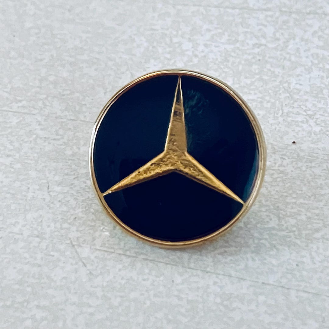 Vintage MERCEDES BENZ Logo Automobile Lapel Pin, Enamel Pin, Pinback ...