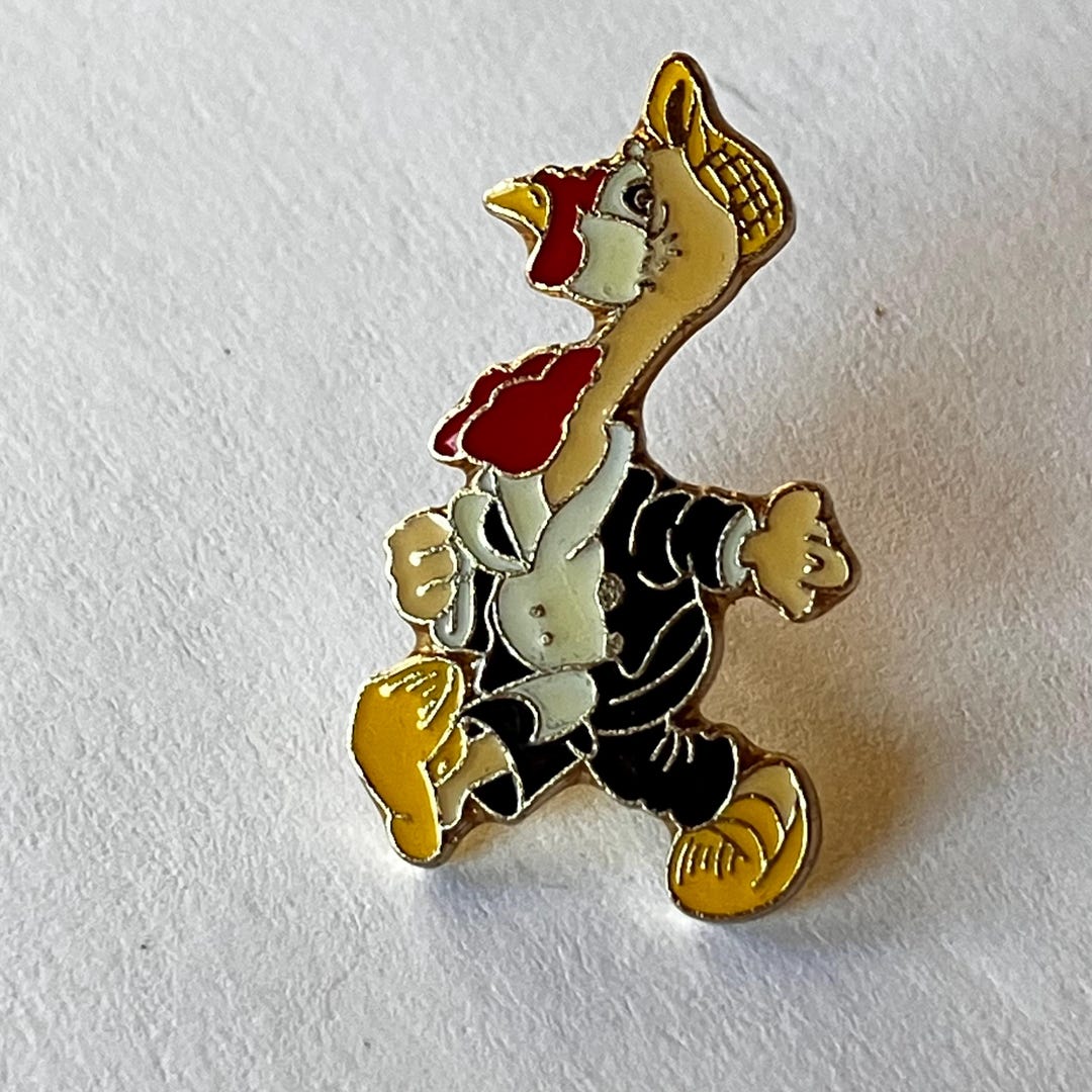 Vintage Cool Cartoon TURKEY Lapel Pin, Enamel Hat Pin, Birds, Chicken ...