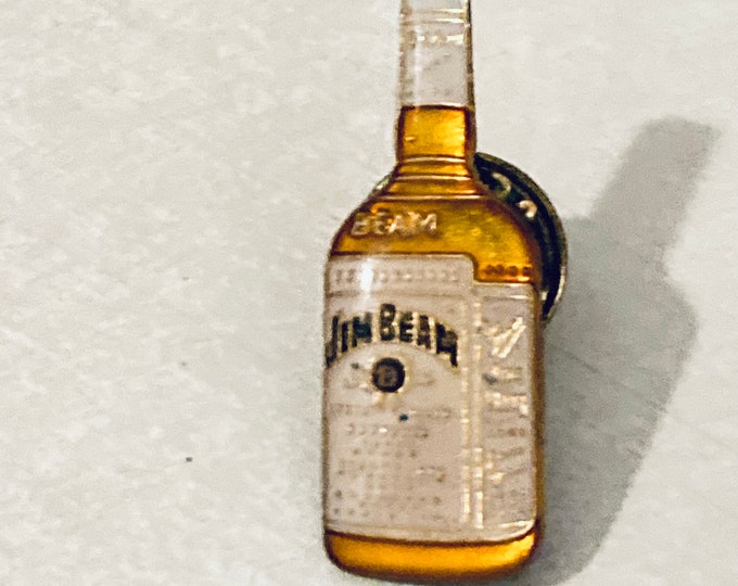 Vintage JIM BEAM Whiskey Bottle Lapel Pin, Enamel Pin, Pinback ...