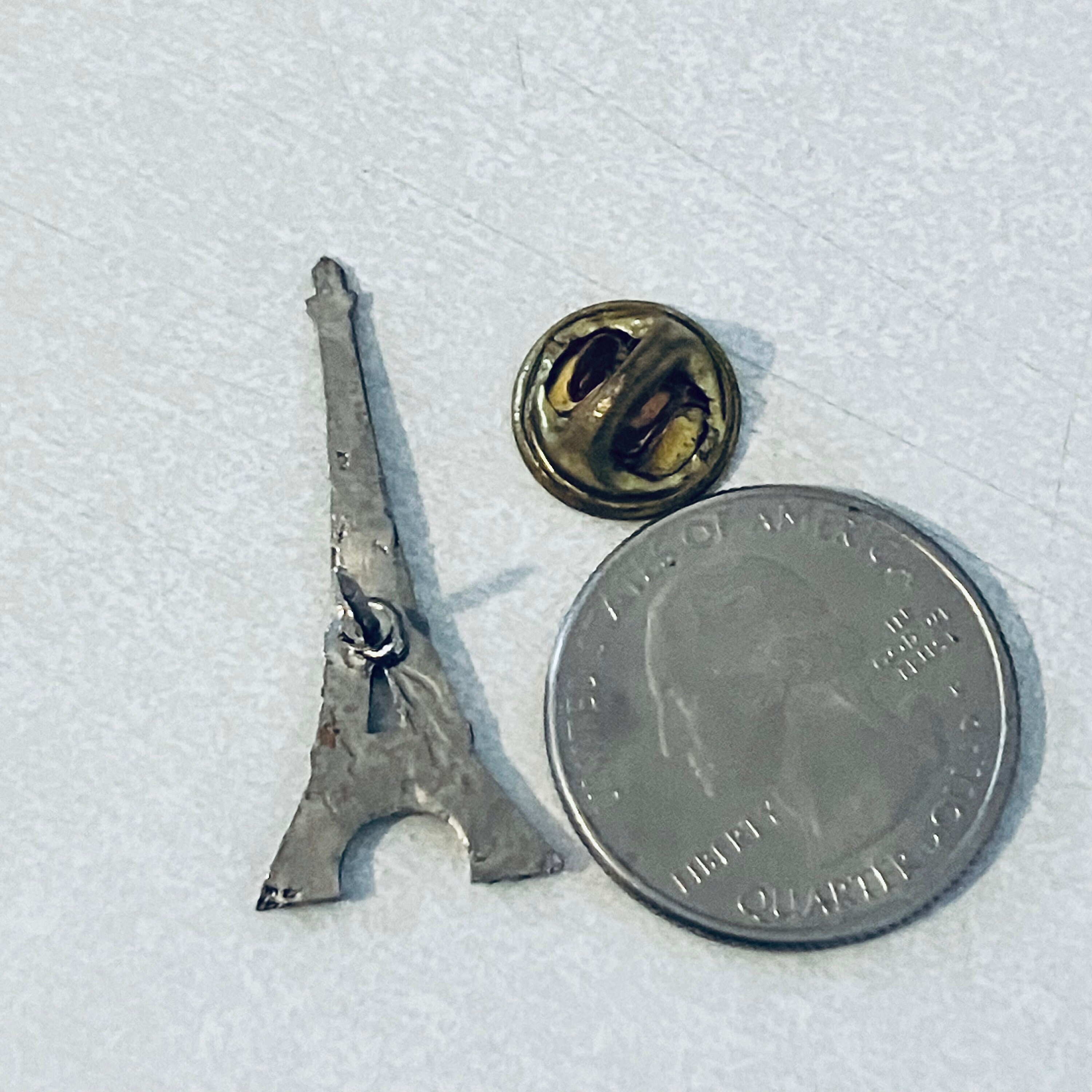 Vintage French PARIS Eiffel Tower Gold Lapel Pin, Enamel Pin, Pinback ...