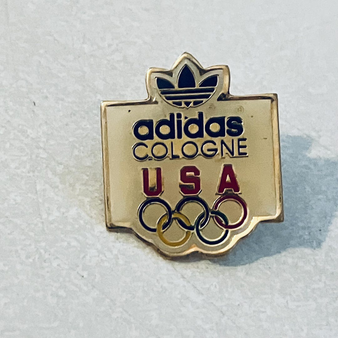 Vintage ADIDAS COLOGNE Olympics Lapel Pin, Hat Pin, Enamel, Badge ...