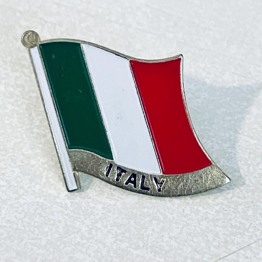Vintage ITALY Italian Flag Lapel Pin, Enamel Pin, Pinback, Hat Pin, 80s ...