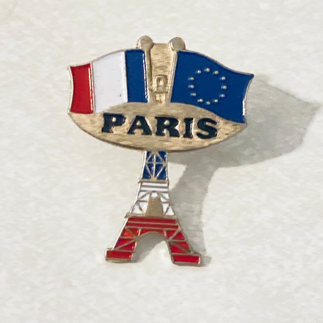 Vintage French PARIS Eiffel Tower Lapel Pin, Enamel Pin, Pinback ...