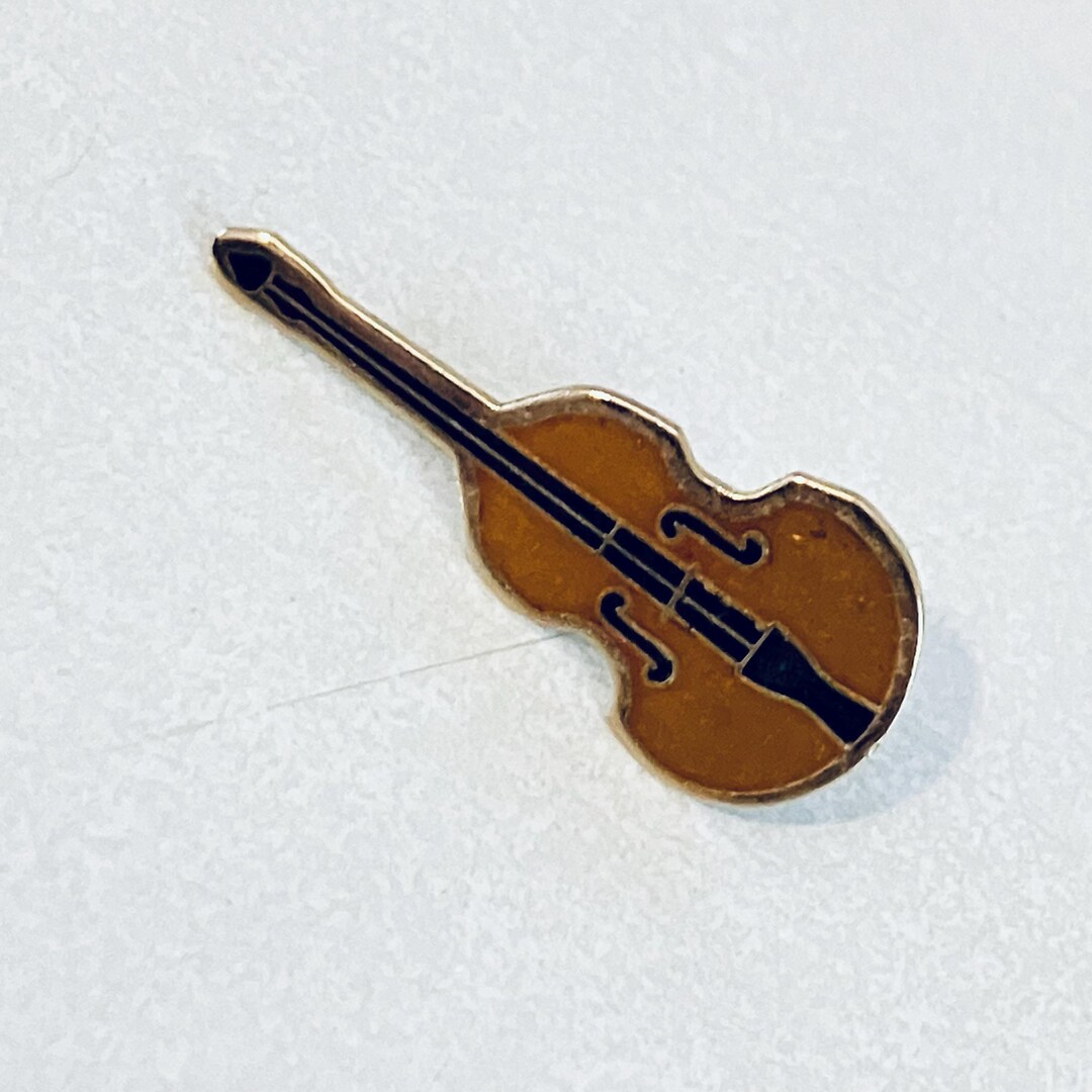 Vintage Cello Pin, Enamel Pin, Lapel, Hat, Pinback, Music, Guitar ...