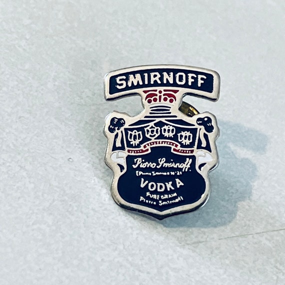 Vintage SMIRNOFF VODKA Logo Lapel Pin, Enamel Pin, Pi… - Gem