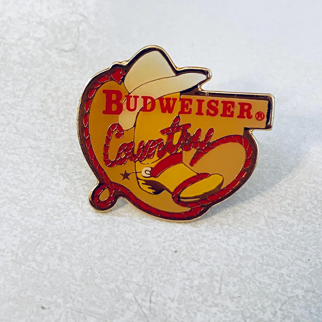 Vintage BUDWEISER COUNTRY Lapel Pin, Enamel Pin, Pinback, Bartender Pin ...