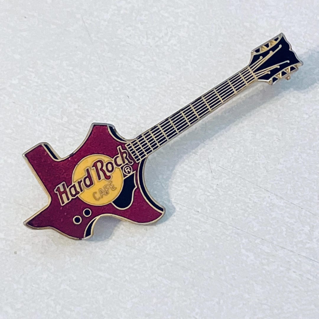 Vintage HARD ROCK CAFE Texas Guitar Lapel Pin, Enamel Badge, Hat ...