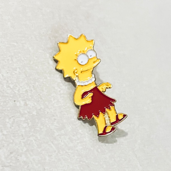 Vintage The Simpsons Bart Simpson Enamel Lapel Hat Pin - Gem