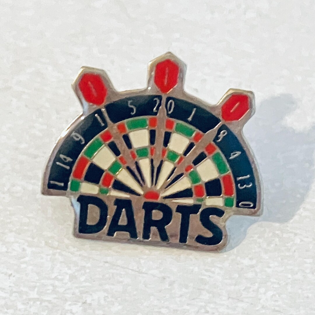 Vintage DART BOARD Lapel Pin, Enamel Pin, Pin Back, Hat Pin, Hall ...