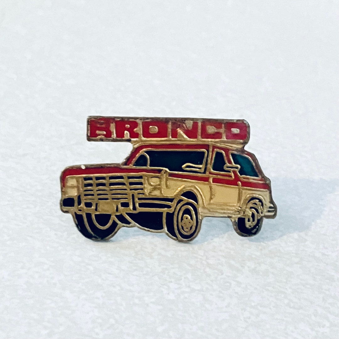 Vintage FORD BRONCO Logo Lapel Pin, Enamel Pin, Pinback, Hat Pin ...