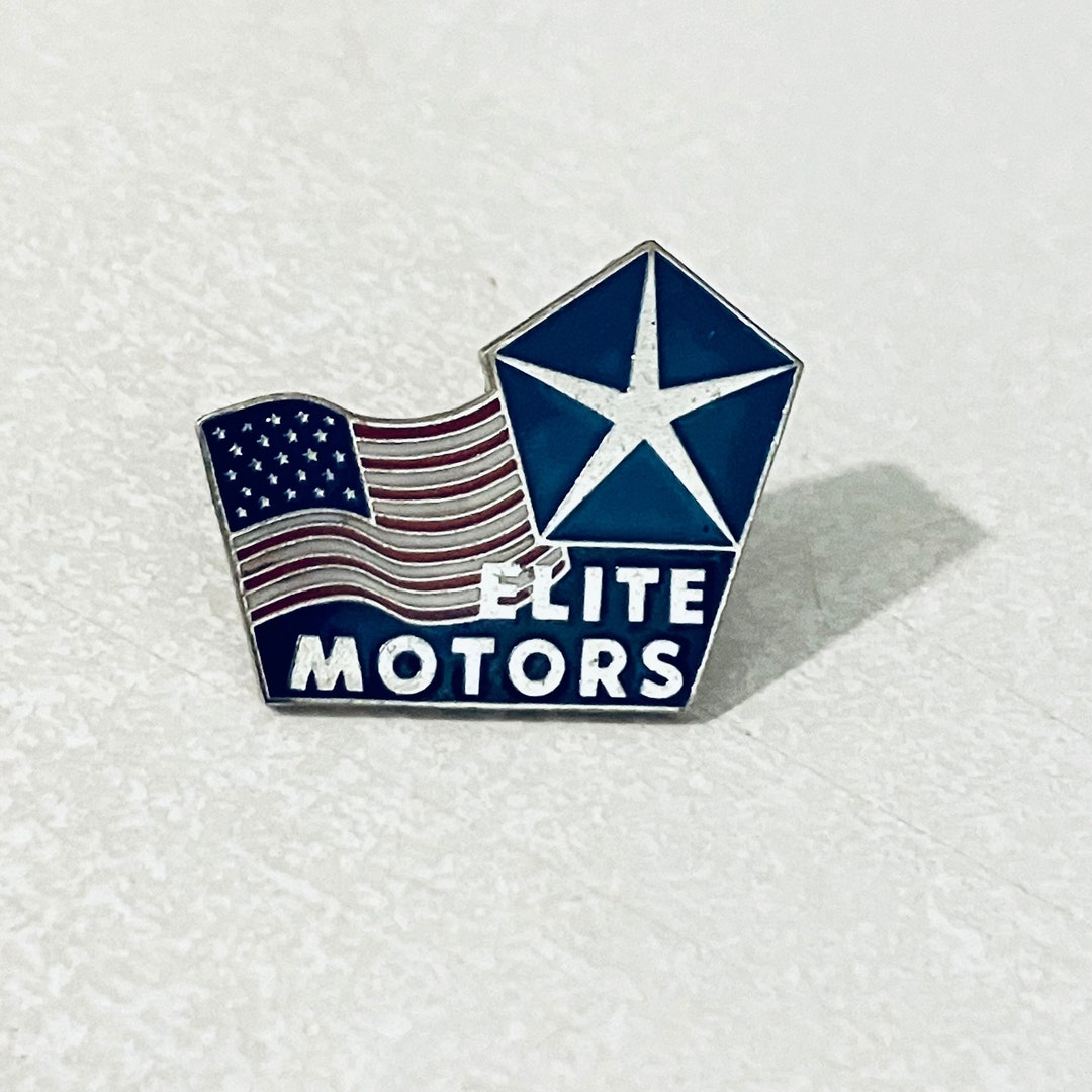 Vintage CHRYSLER Elite Motors Logo Automobile Lapel Pin, Enamel Pin ...