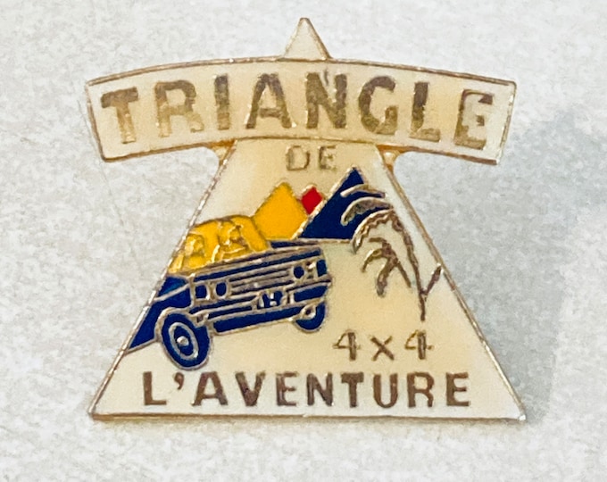 Vintage TRIANGLE 4X4 Adventure Lapel Pin, Enamel, Pin Back, Hat Pin ...
