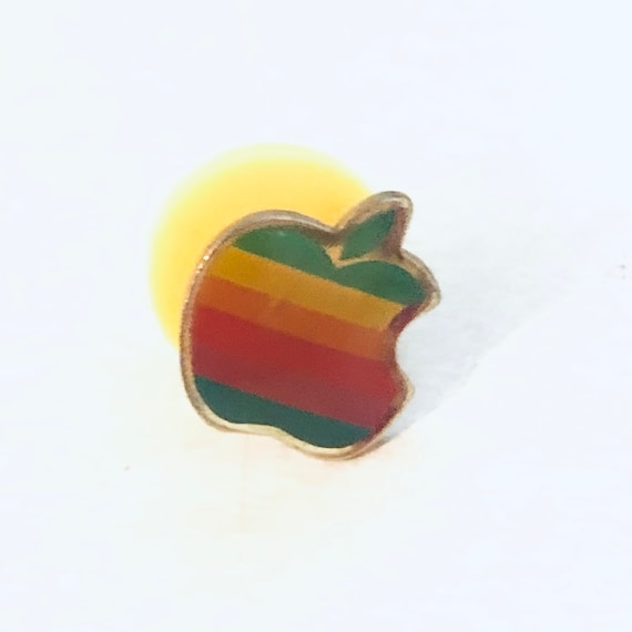 Vintage APPLE Computer Logo Lapel Pin Enamel Pin Pinback - Etsy