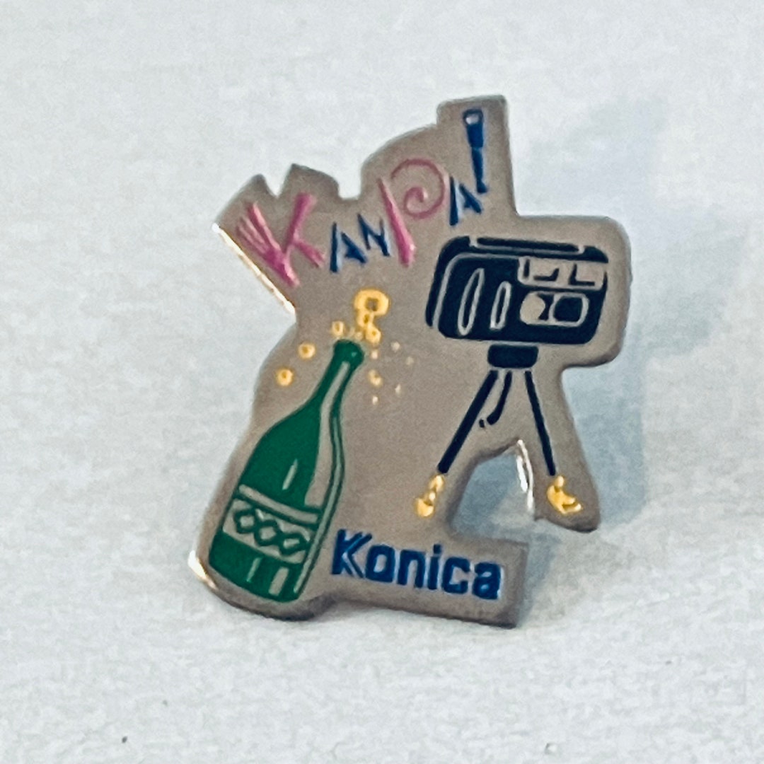 Vintage KONICA KANPAI Camera Logo Lapel Pin, Enamel Pin, Pin Back, Hat ...