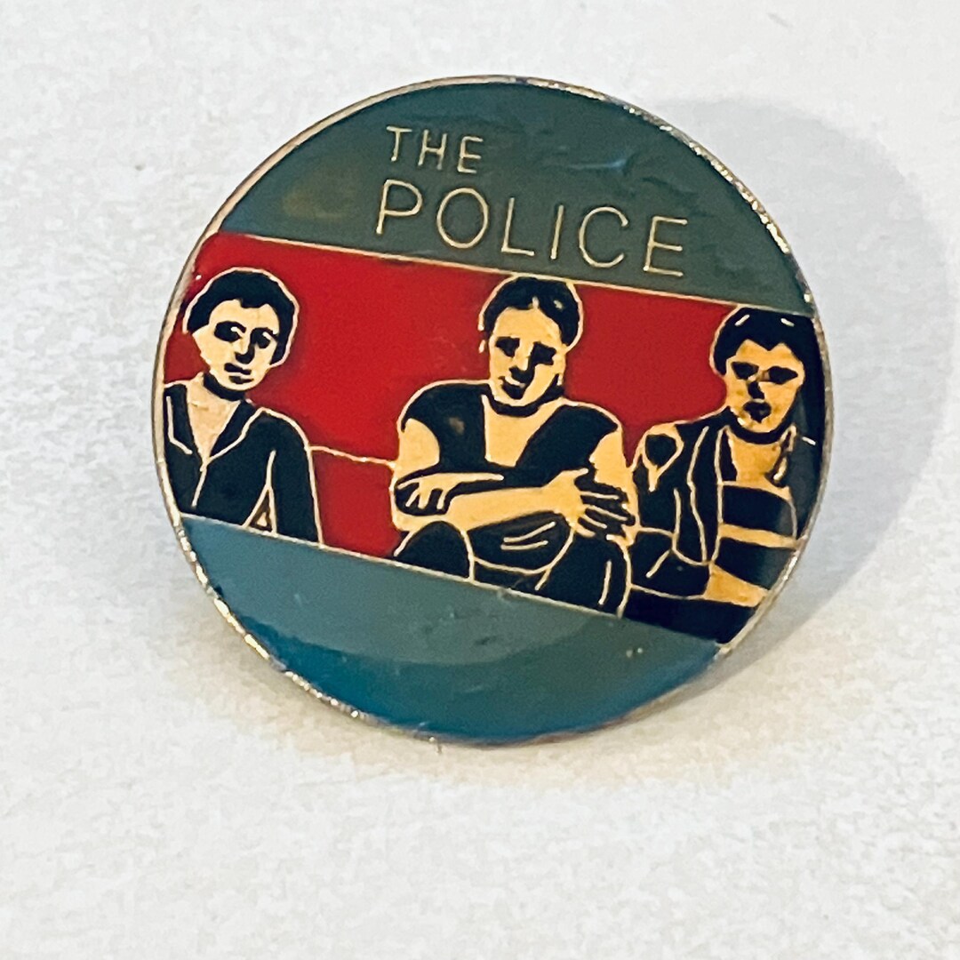 Vintage THE POLICE Band Logo Lapel Pin, Enamel Pin, Hat, Pinback, Sting ...