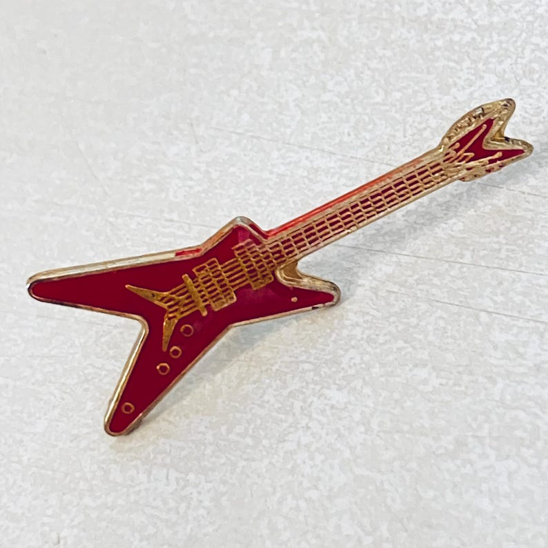 Vintage DEAN ML Electric Guitar Pin, Enamel, Lapel, Hat, Pinback, Heavy ...