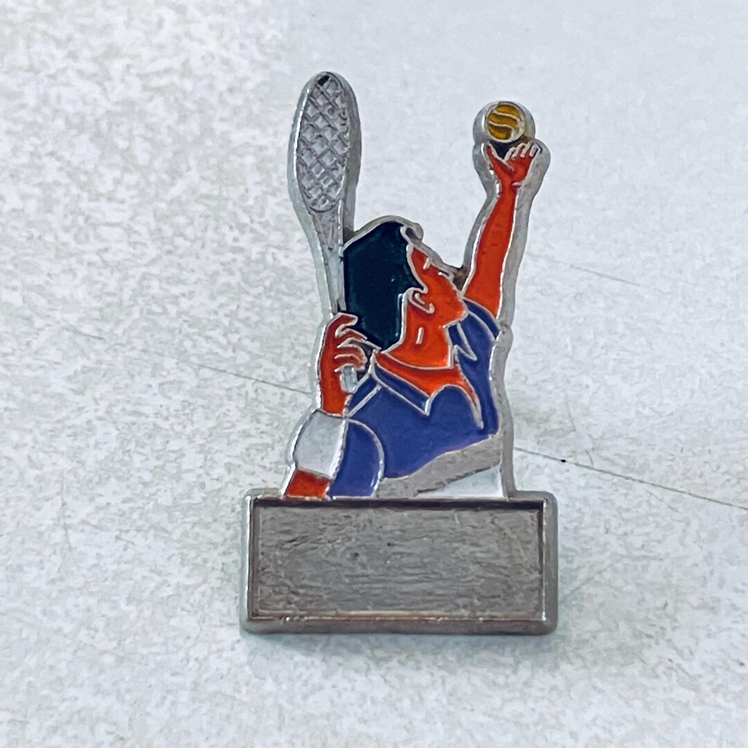 Vintage TENNIS PLAYER Lapel Pin, Enamel Pin, Pinback, Hat Pin, Nike ...