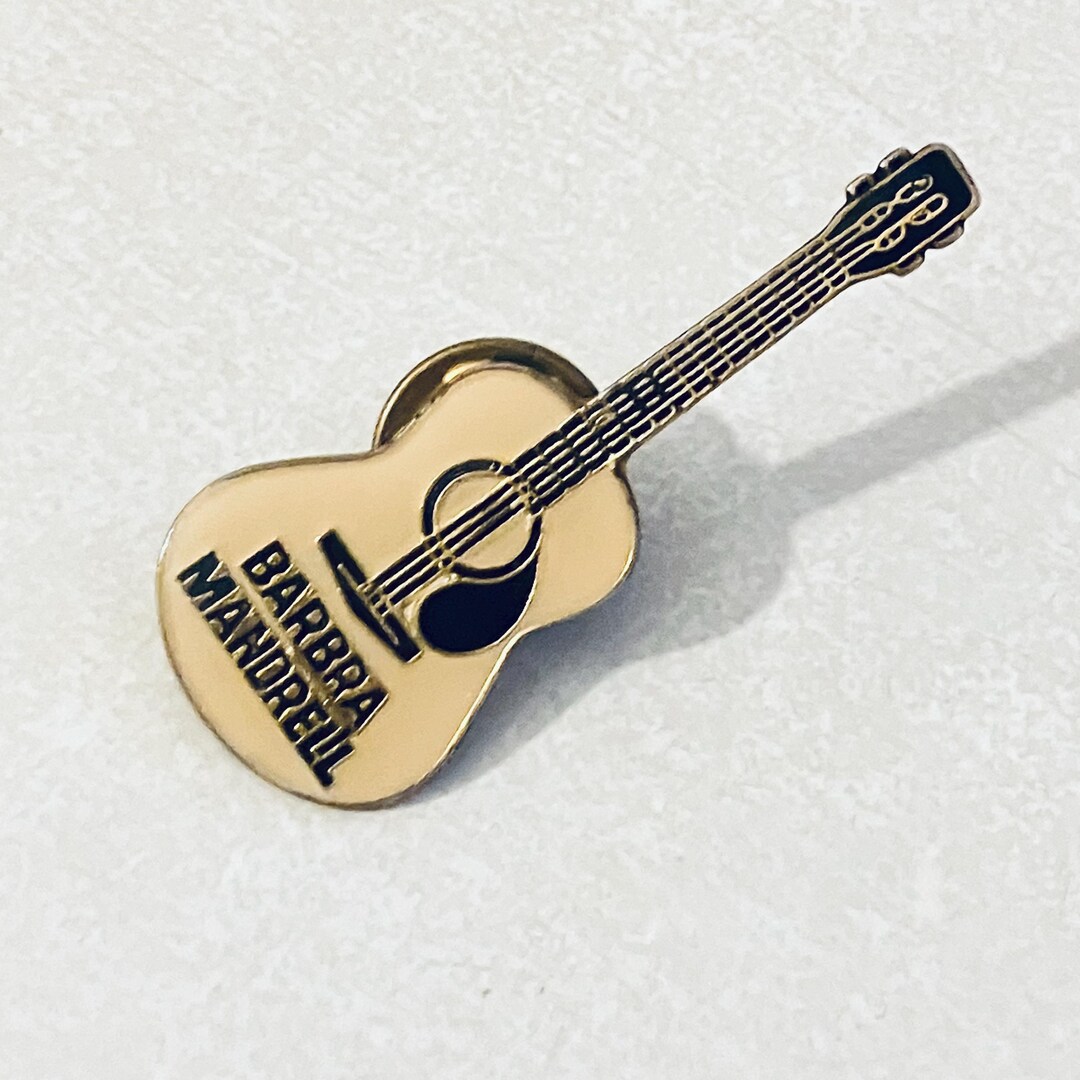 Vintage BARBRA MANDRELL Guitar Pin, Enamel Pin, Lapel, Hat, Pinback ...