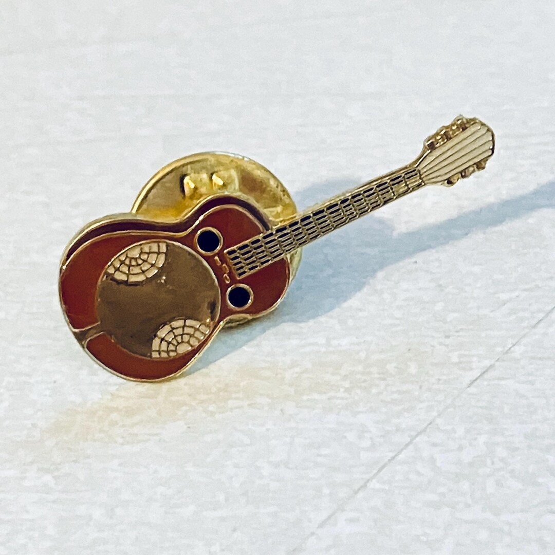Vintage RESONATOR Steel Guitar Pin, Enamel Pin, Lapel, Hat, Pinback ...