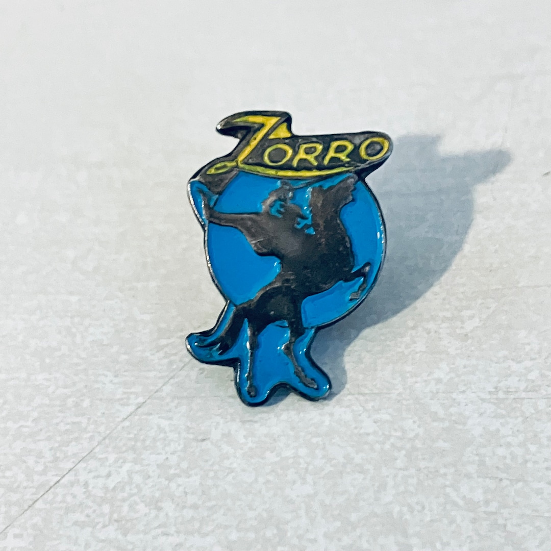 Vintage ZORRO Pin, Enamel Pin, Pin Back, Hat Pin, 80s, Disney, Movies ...