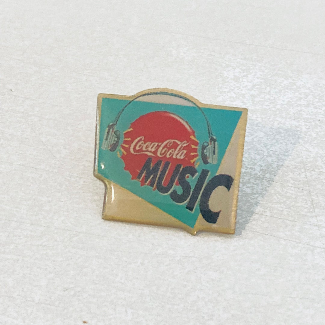 Vintage COCA COLA Music Bottle Cap Lapel Pin Enamel Pin - Etsy