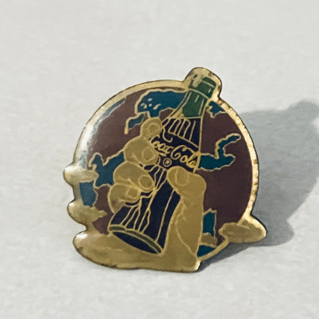 True Vintage COCA COLA Bottle World Lapel Pin, Enamel Pin, Pinback ...
