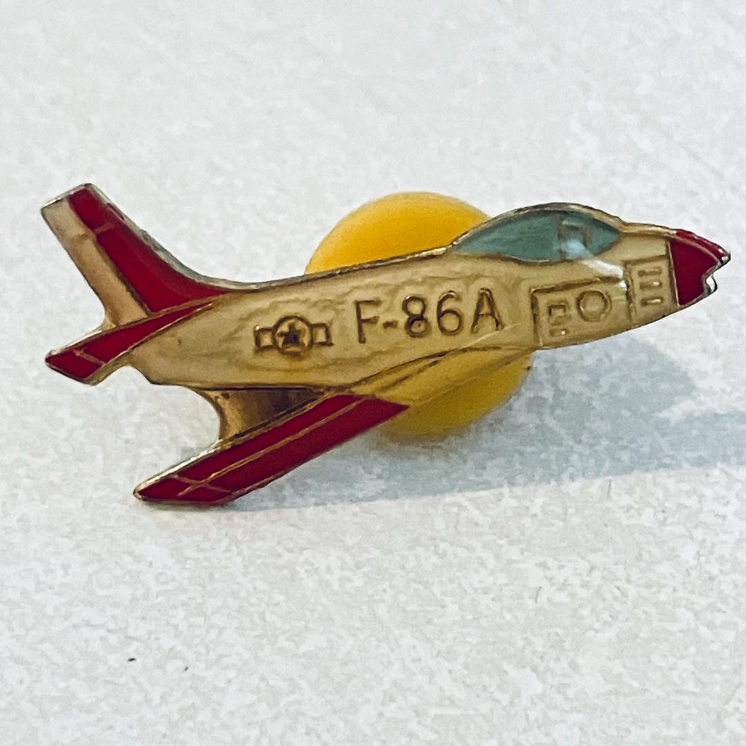 Vintage F-86A Fighter Jet United States Air Force Lapel Pin, Enamel Pin ...