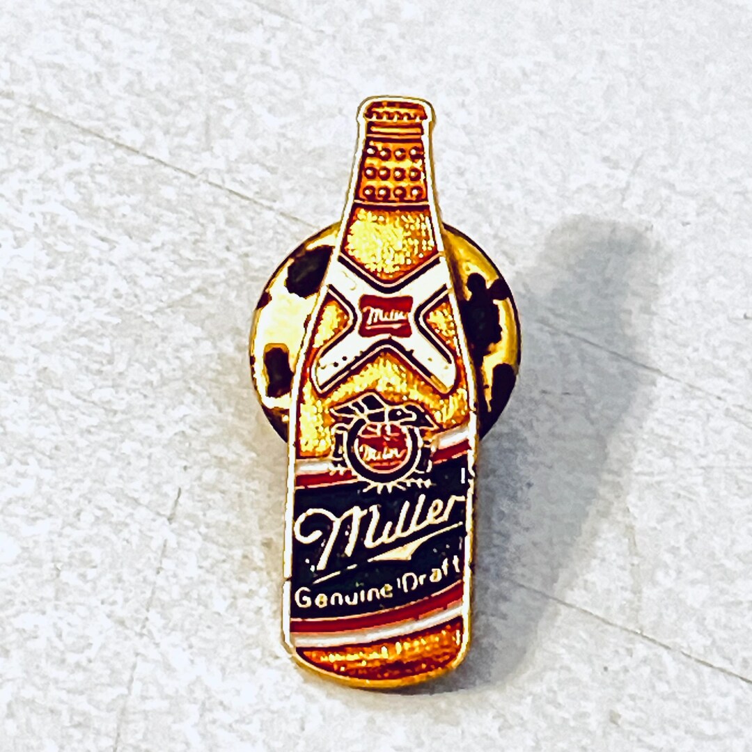 Vintage MILLER MGD Beer Bottle Lapel Pin, Enamel Pinback, Bartender ...