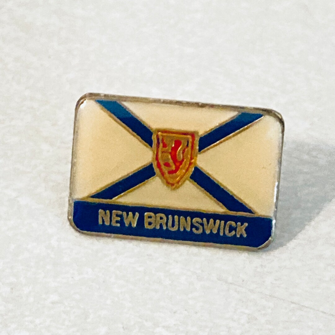 Vintage NEW BRUNSWICK Nova Scotia Flag Lapel Pin, Enamel Pin, Pinback ...