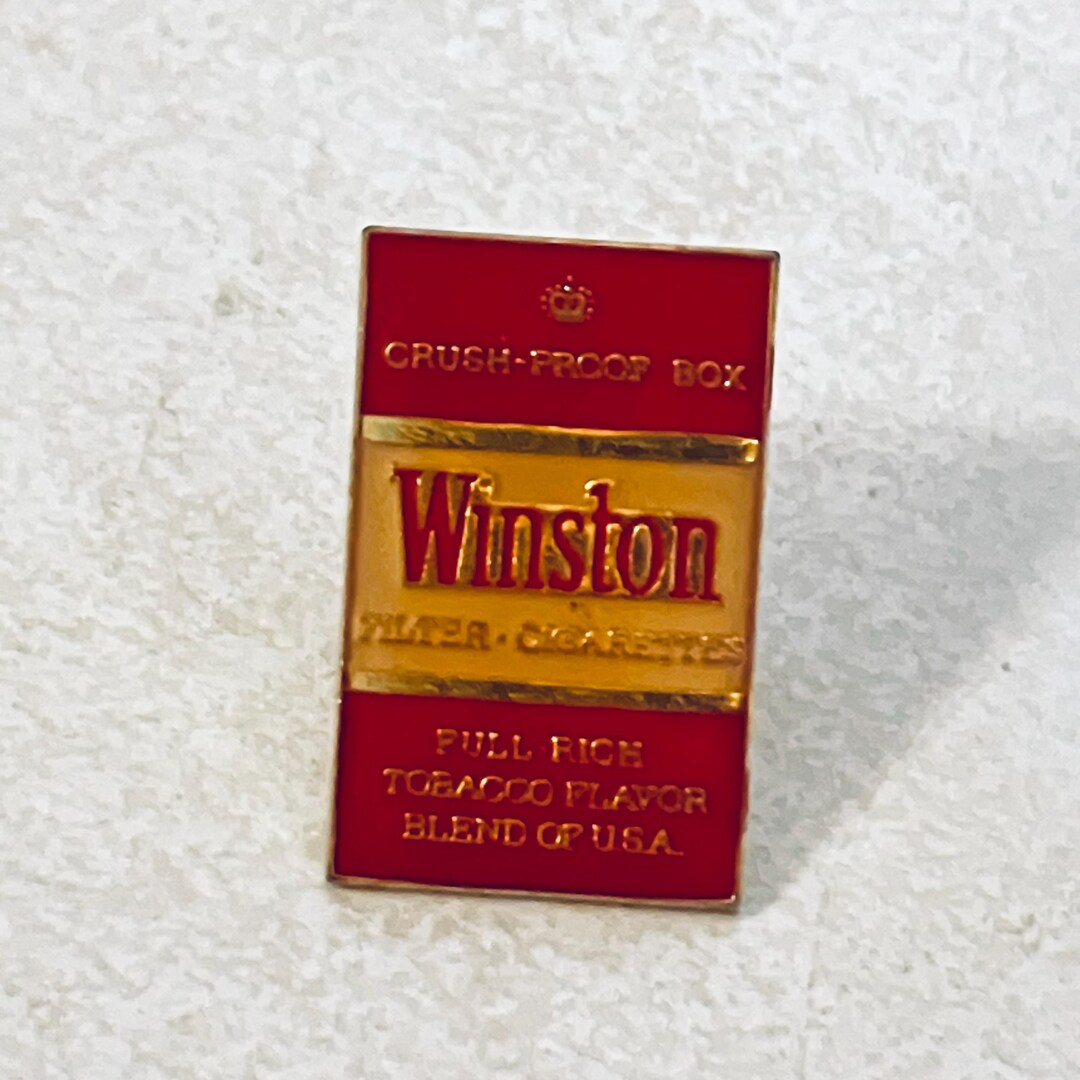 Vintage WINSTON Cigarettes Lapel Pin, Enamel Pin, Pinback, 70s, 80s ...