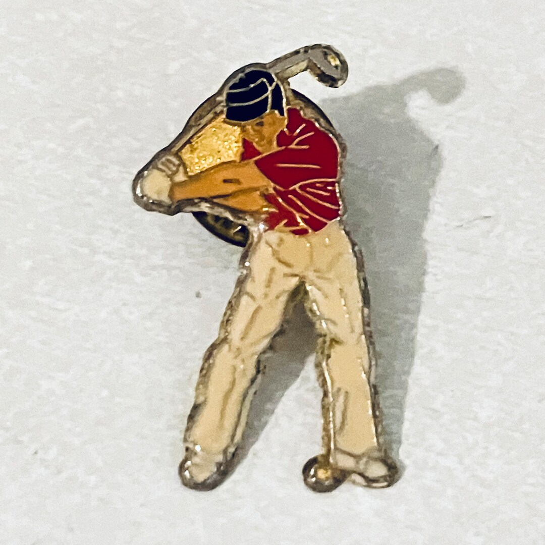 Vintage GOLFER Lapel Pin, Enamel Pin, Pinback, Hat Pin, 80s, Driver ...