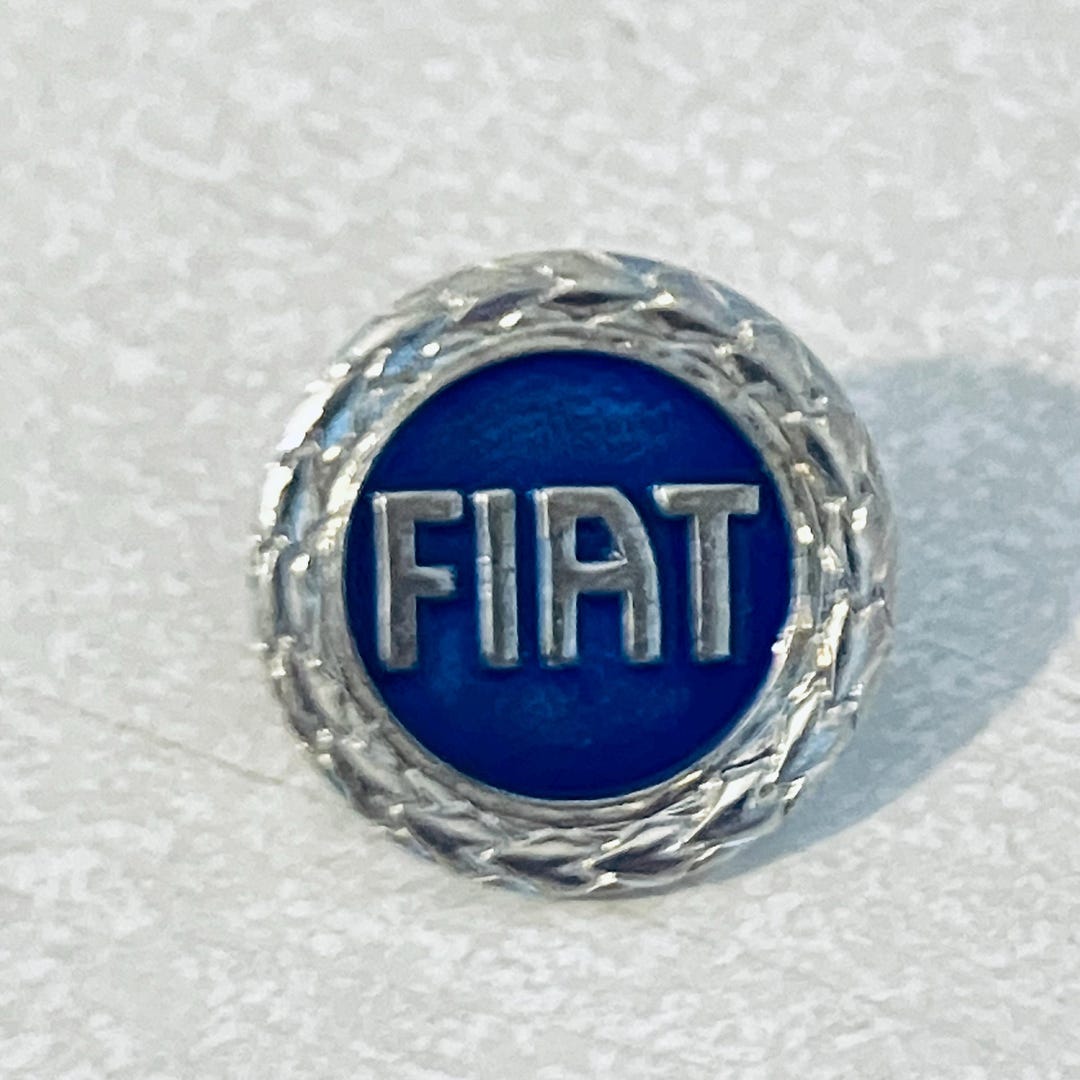 Vintage FIAT Logo Lapel Pin, Enamel Pin, Pinback, Hat Pin, Classic Car ...