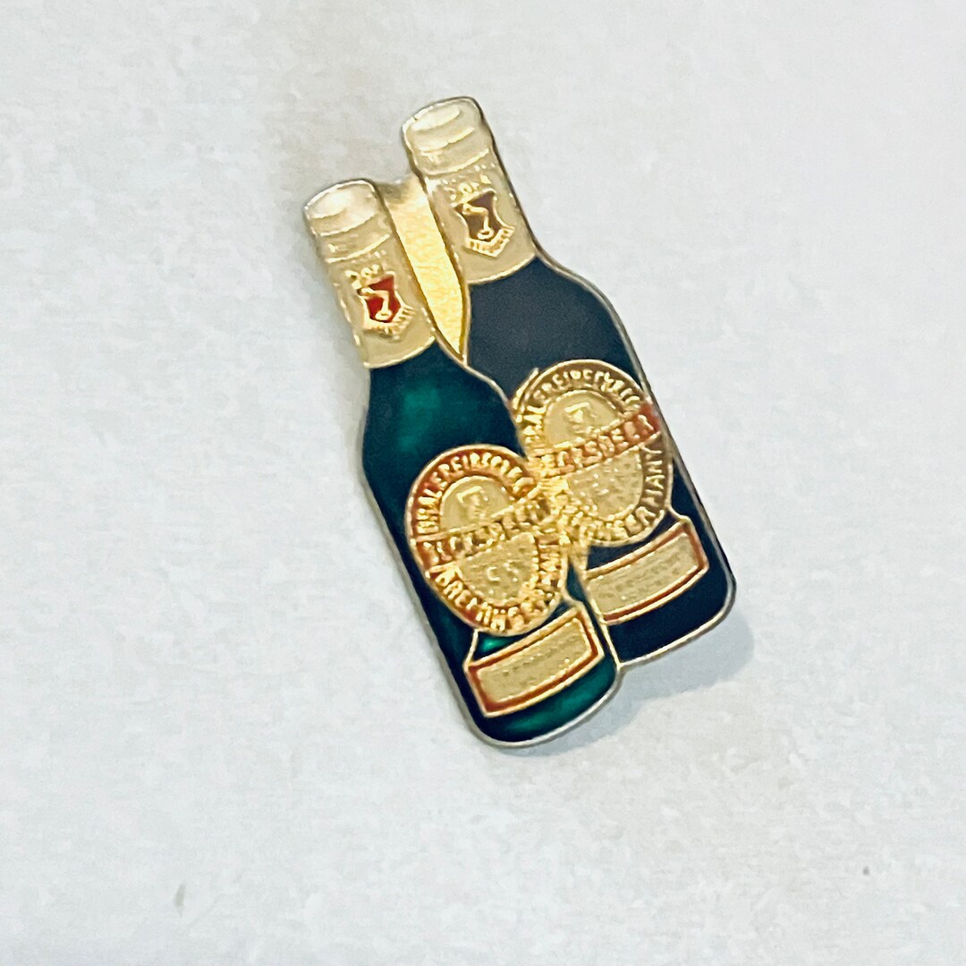 Vintage BECK'S Beer Green Bottles Lapel Pin, Enamel Pin, Pinback ...