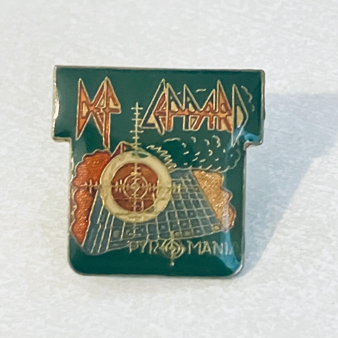 Vintage DEF LEPPARD Pyromania Lapel Pin, Enamel Pin, Pinback, Led ...