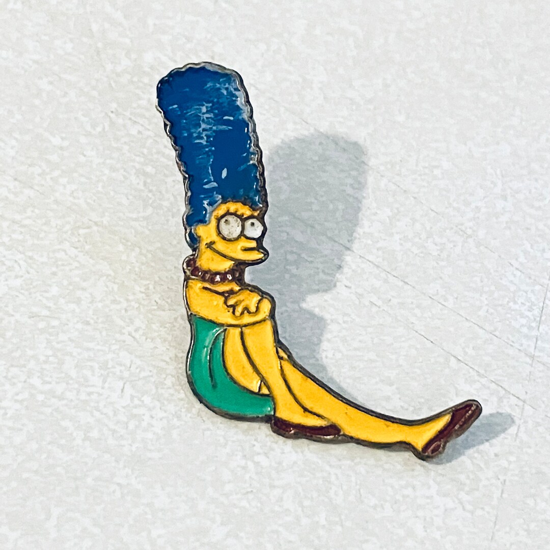 Vintage Sexy MARGE SIMPSON Lapel Pin, Enamel Pin, Pinback, Hat Pin, the ...