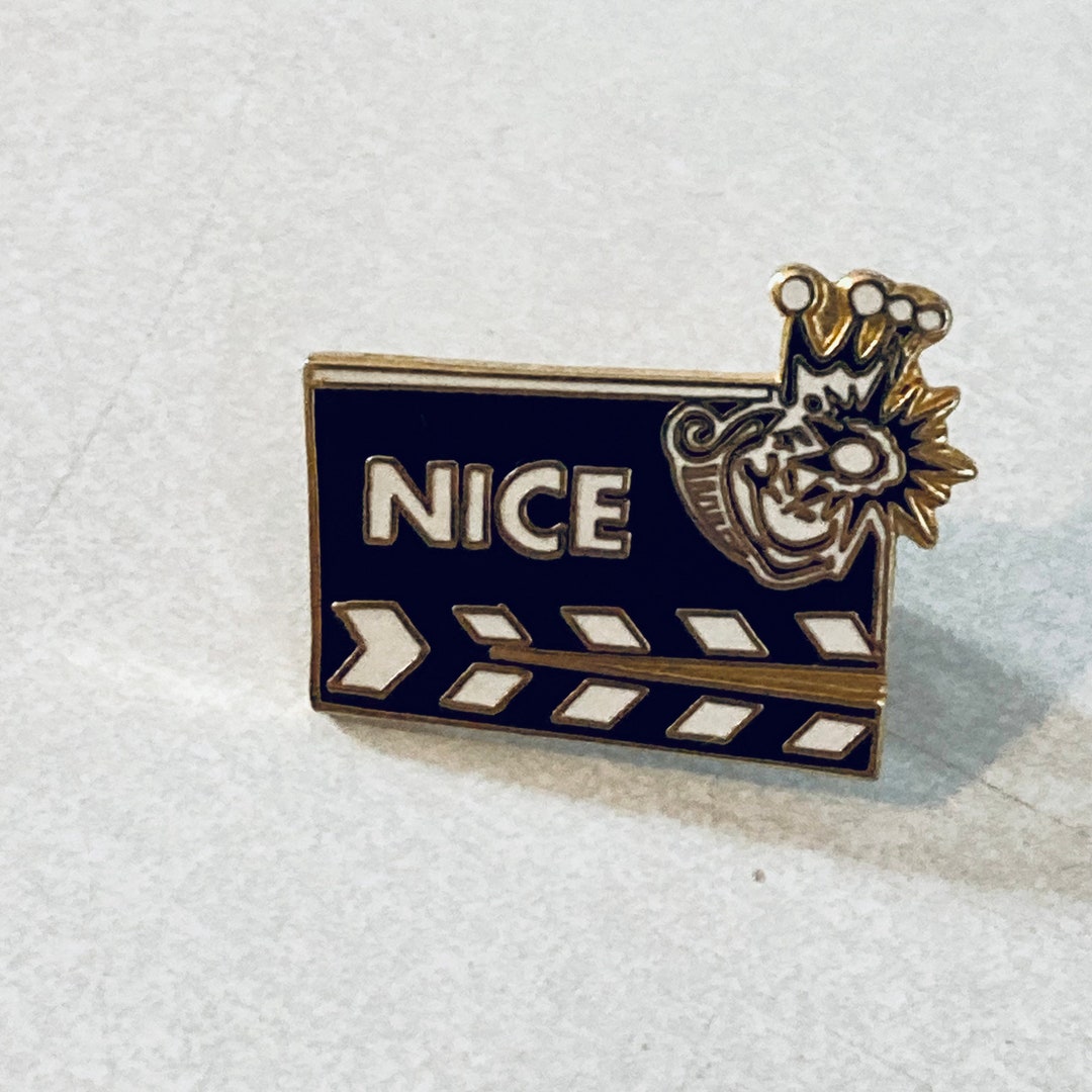 Vintage NICE Clapper Board Lapel Pin, Enamel Pin, Pin Back, Hat Pin ...