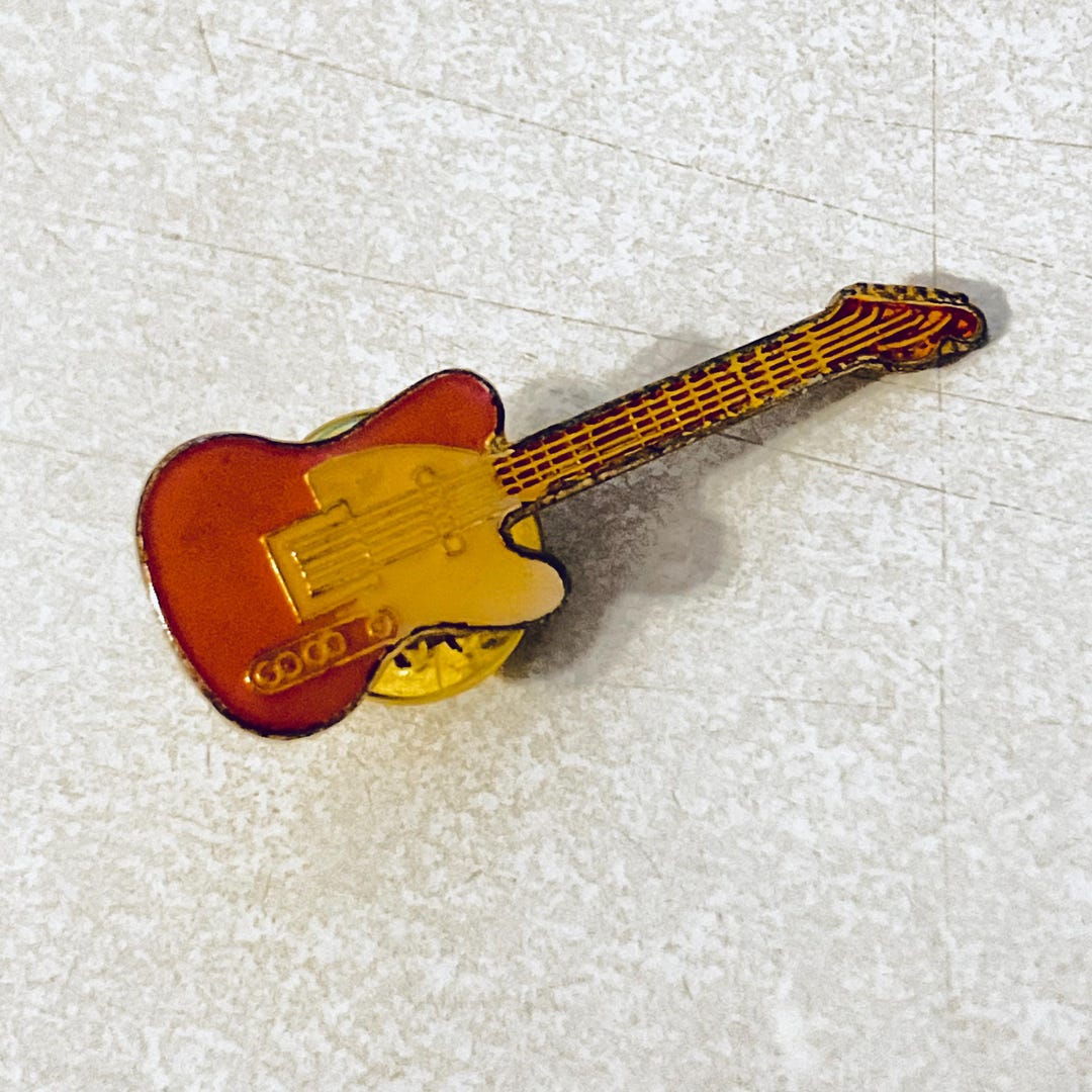 Vintage FENDER TELECASTER Pink Electric Guitar Enamel Pin, Lapel, Hat ...