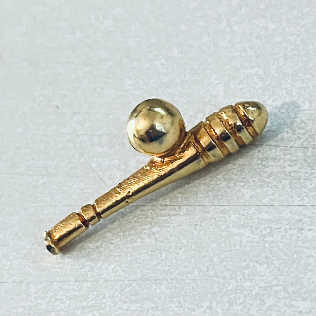 Vintage Gold BASEBALL BAT, Glove & Ball Lapel Pin, Enamel Pin, Pinback ...